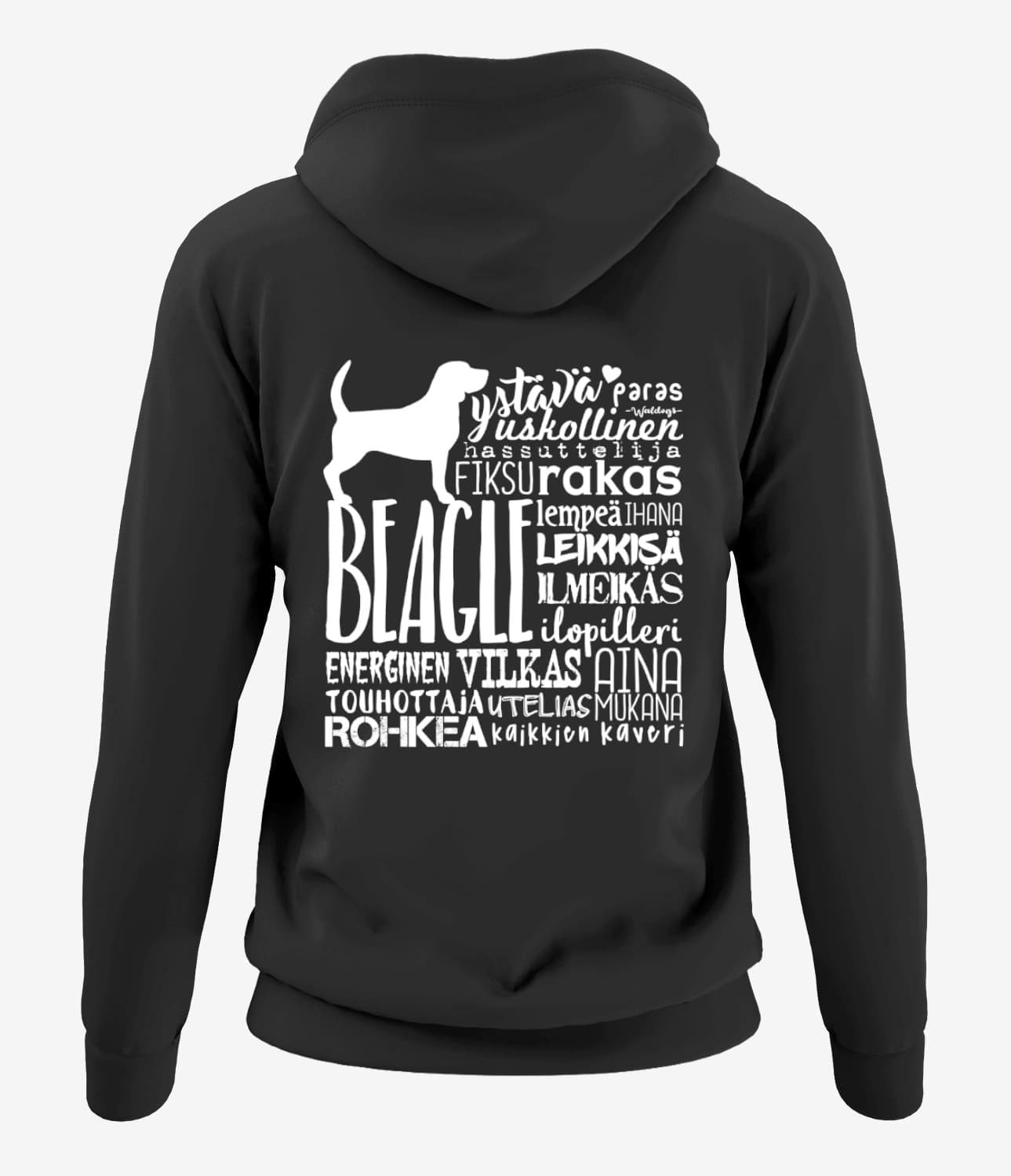 Beagle Sanat Naisten Vetoketjuhuppari - Waldogs